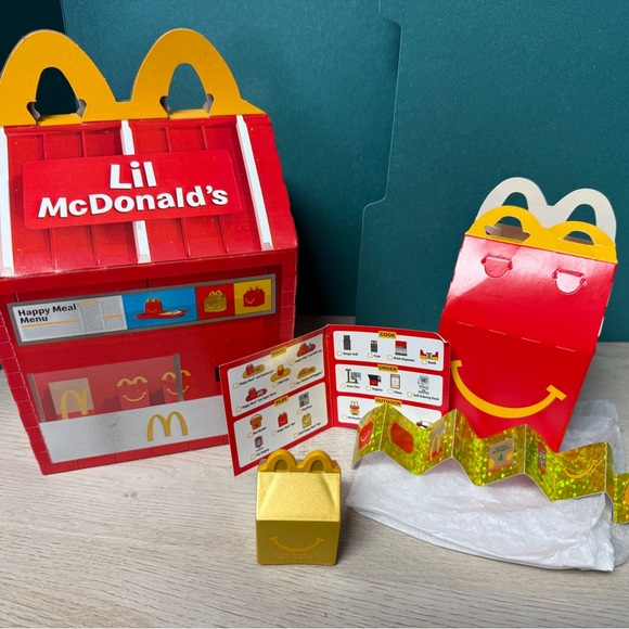McDonald's | Toys | Lil Mcdonalds Mini Gold Happy Meal Rare New Happy ...